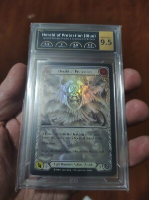 Flesh and Blood FAB Herald of Protection Blue PCG 9+++ FAB031 Rainbow ...