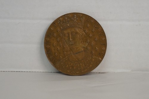 Large Bronze Medallion Saint Louis 700 Years Since His Death 1270-1970 ...