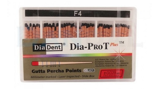 DiaDent Tapered Dia-PRO T Gutta Percha Points ML.029 Size F4 60/Box | eBay