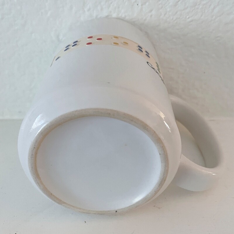 Google Rare Coffee Mug, Braille "Goggle" colors writting | eBay