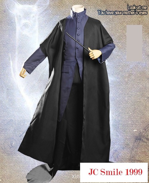 Womens Mens Hogwarts Professor Snape Wizard Teachers Robes Cosplay ...