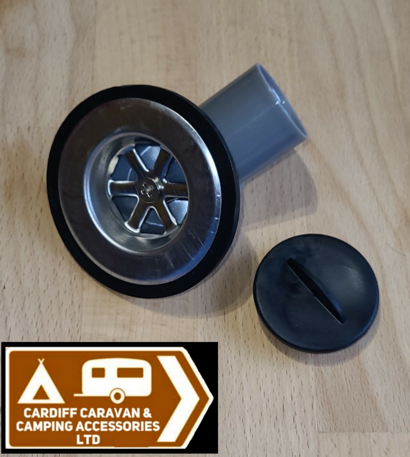 Sink Waste Outlet 28mm 1.1/4" Angled Plug Hole - Caravan Motorhome ...