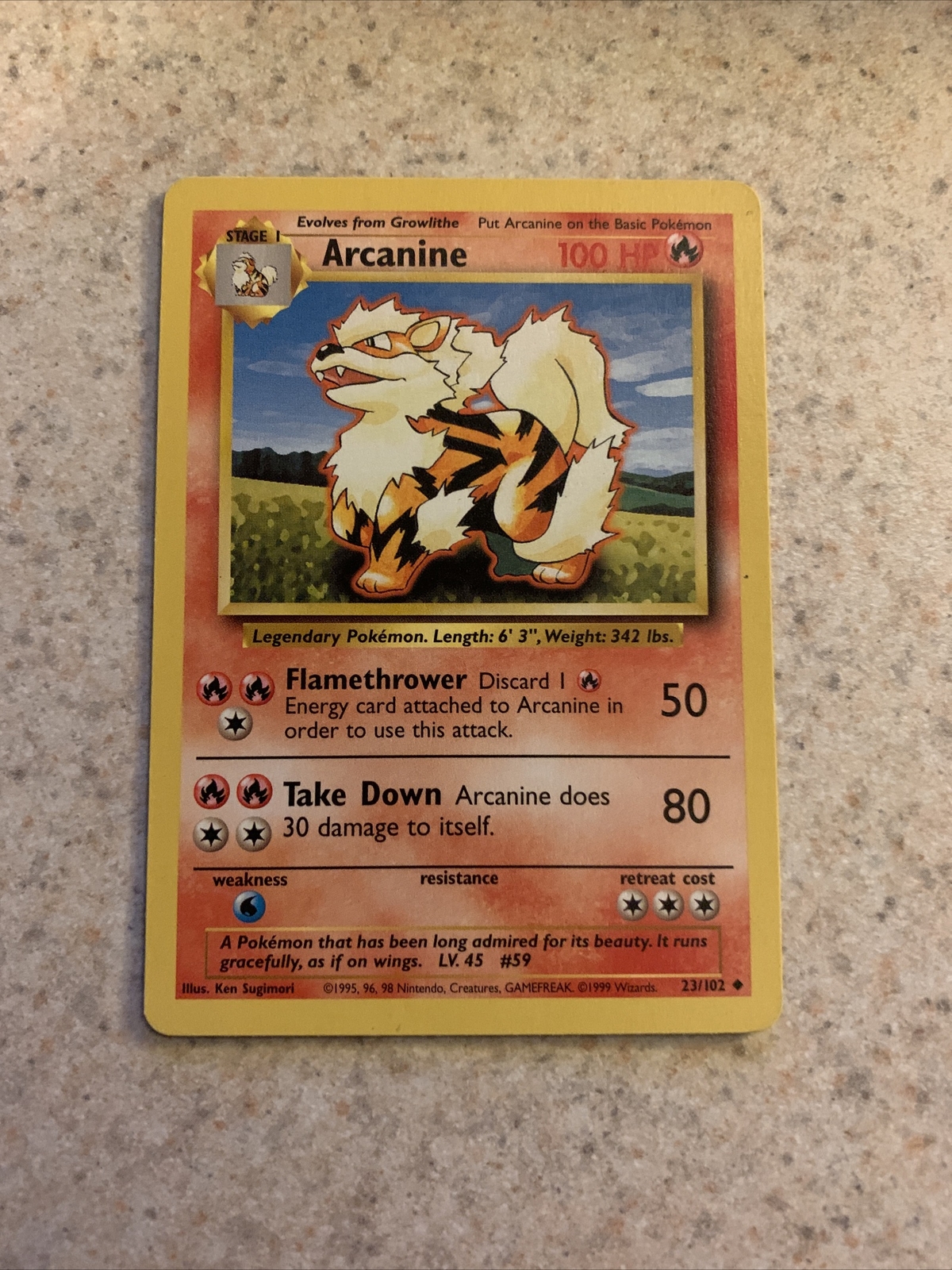 Arcanine 23/102 Base Set Pokemon Card NM | eBay