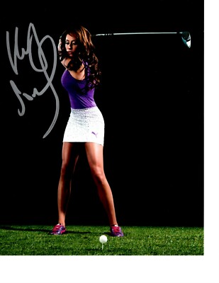 GOLF REPORTER HOLLY SONDERS SIGNED DARK BACKGROUND 8X10 | eBay