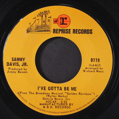 SAMMY DAVIS, JR.: i've gotta be me / bein' natural bein' me REPRISE 7 ...