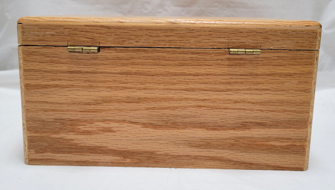 Plain Light Wooden Box with Hinged Lid 10"x7"x5.5" - No Lock | eBay