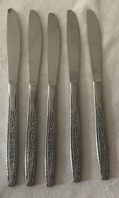 Interpur Japan 5 Stainless Steel Knives Rose & Vine Pattern | eBay