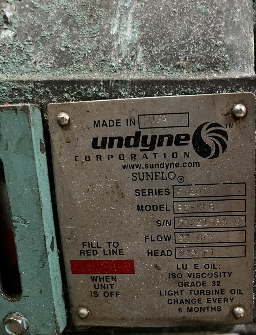 Sundyne Sunflo Pump P-2000 87GPM | eBay