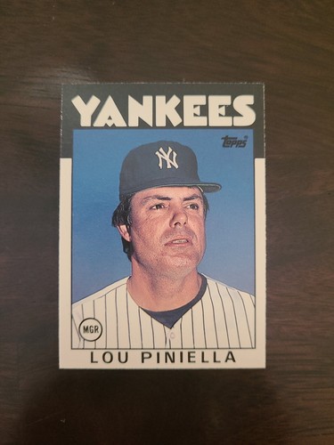 1986 Topps Traded Lou Piniella #86T New York Yankees Manager | eBay