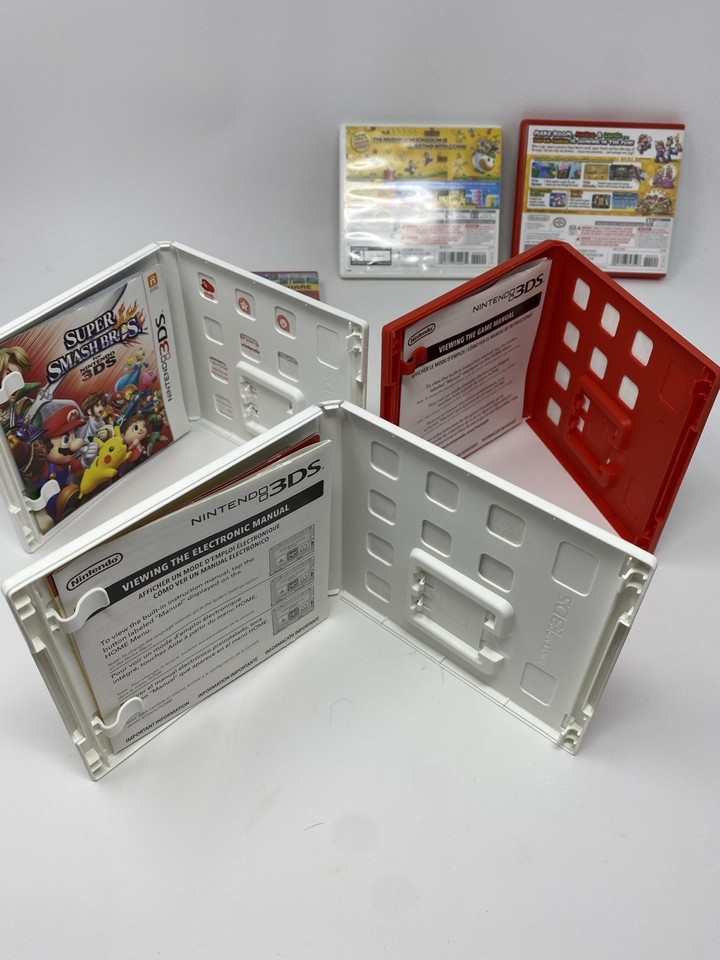 Nintendo 3DS Lot 9 CASES ONLY Mario Smash Kirby Starfox Yoshi Donkey ...