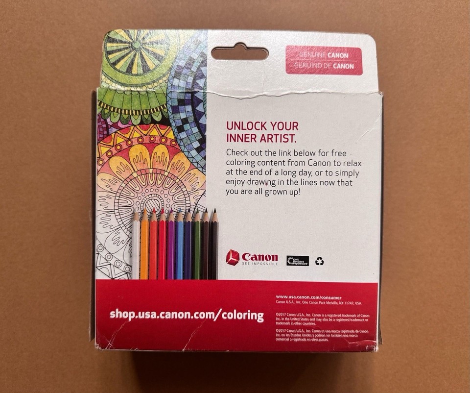 Genuine Canon CLI-281 5-Color Ink Tank Combo Pack with 5 x 5" Photo ...