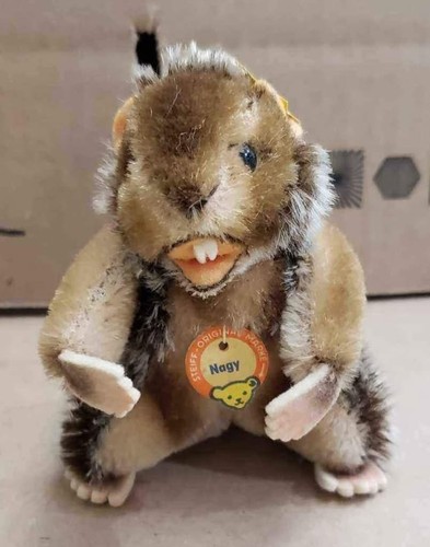 Vintage STEIFF Mohair Stuffed Plush Beaver- NAGY - Button Tag | eBay