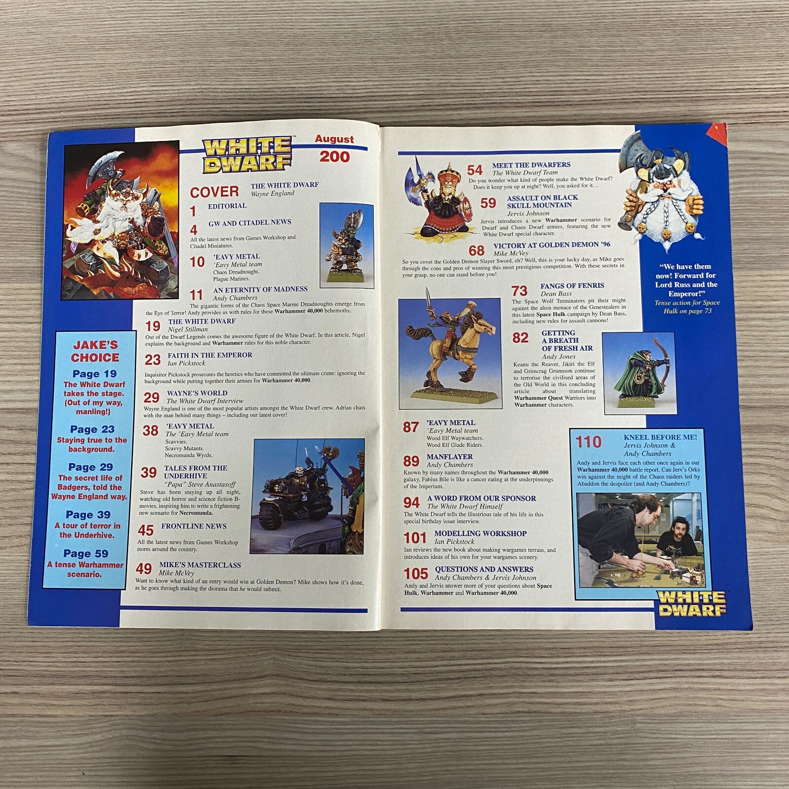 WHITE DWARF ISSUE NO 200 WARHAMMER FANTASY 40,000 40K MAGAZINE AUGUST ...