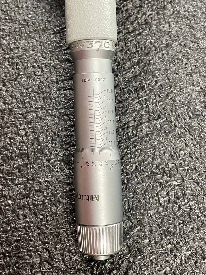 Mitutoyo 368-881 Three-Point Internal Micrometer w/Carbide Pins, 11-12 ...