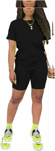TOPONSKY Womens 2 Piece Sports Outfit Tracksuit Shirt Shorts Medium, Ca ...