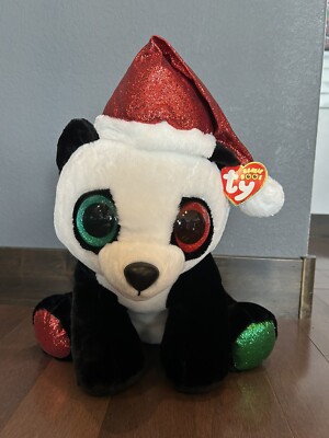 LARGE 18” TY Beanie Boo Pandy Clause CLAIRES exclusive *NWT* | eBay