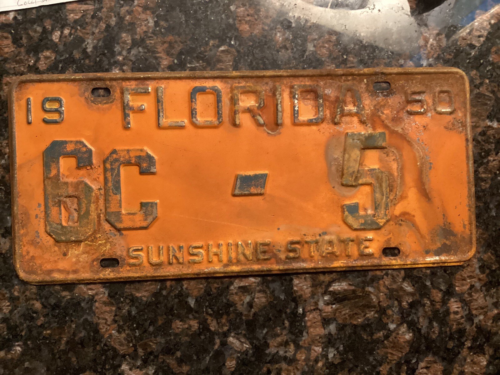 Vintage Florida License Plate 1950 Palm Beach #5 6C-5 | eBay