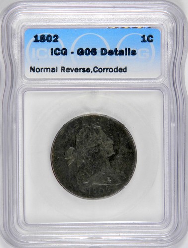 1802 LARGE CENT ~ NORMAL REVERSE ~ CLEAR DATE ICG G06 DETAILS! | eBay