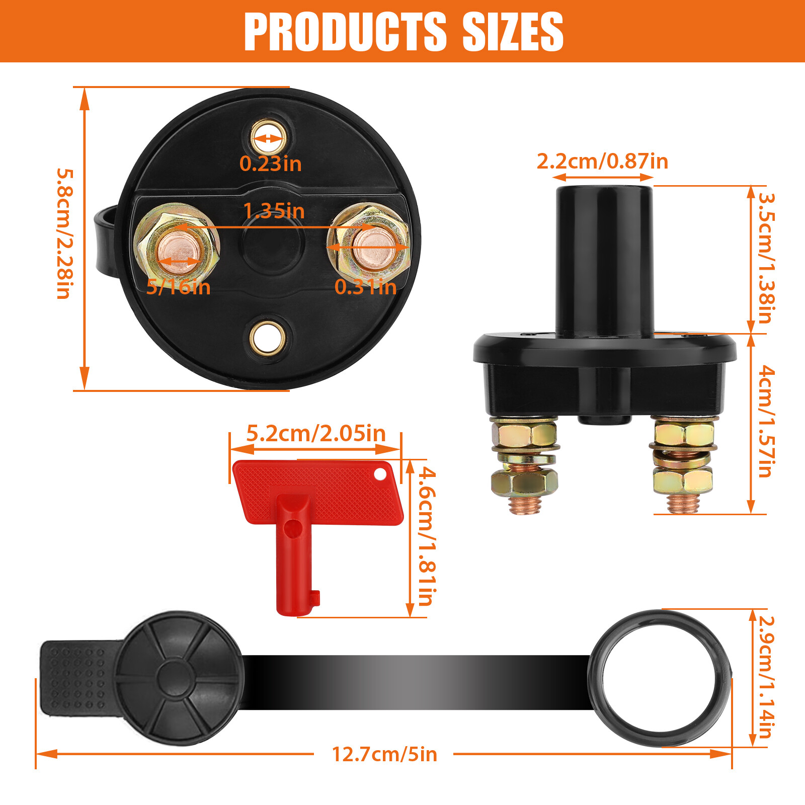 2PCS Battery Kill Switch Disconnect Isolator Power Cut OFF Car Boat ...