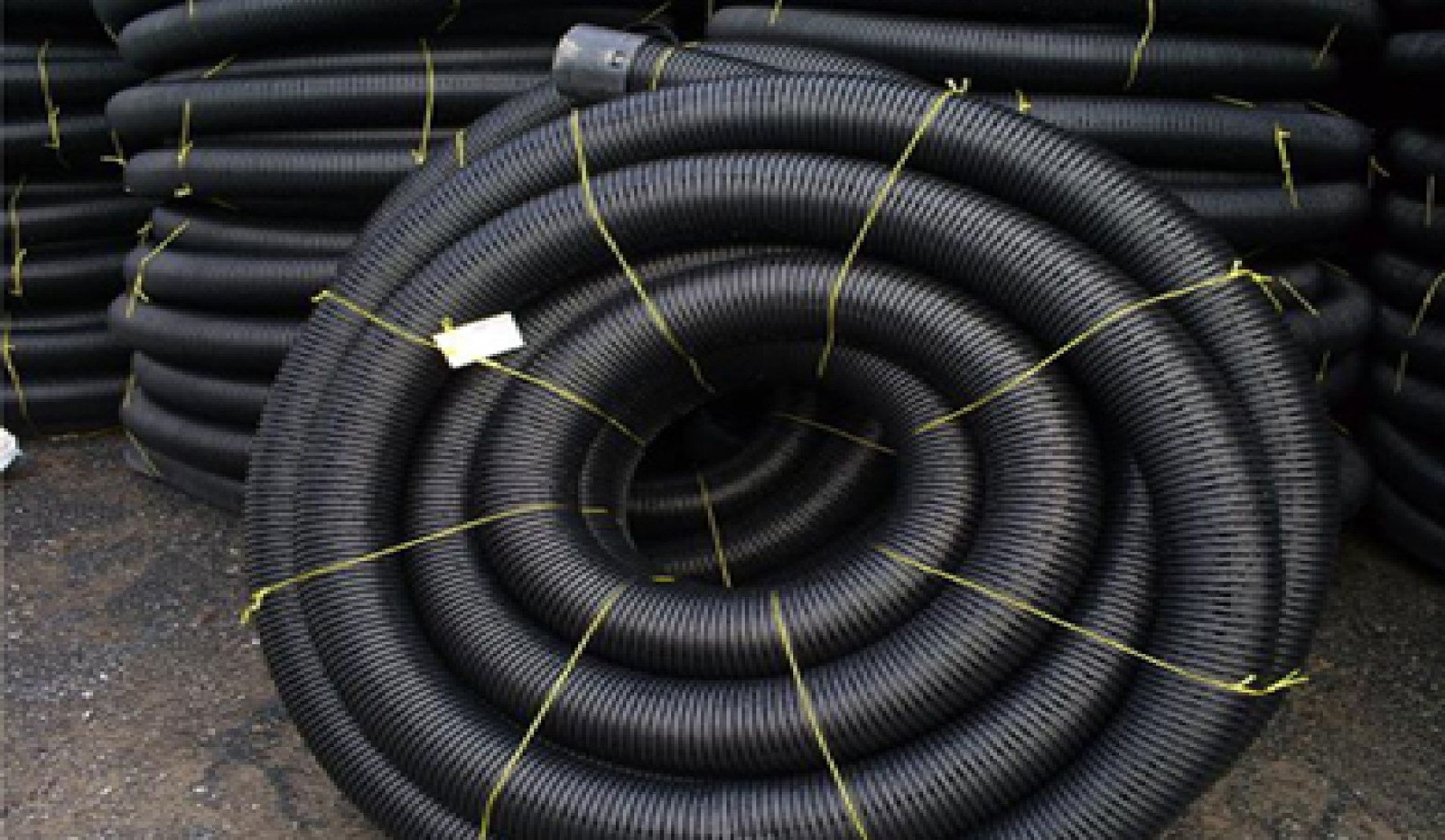 Perforated pipe coil for tree planting drainage 80mm X 100 metre land ...