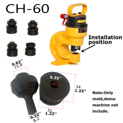 CH-60 CH-70 Hydraulic Punching Mould Punching Machine 6.5-20.5MM ...