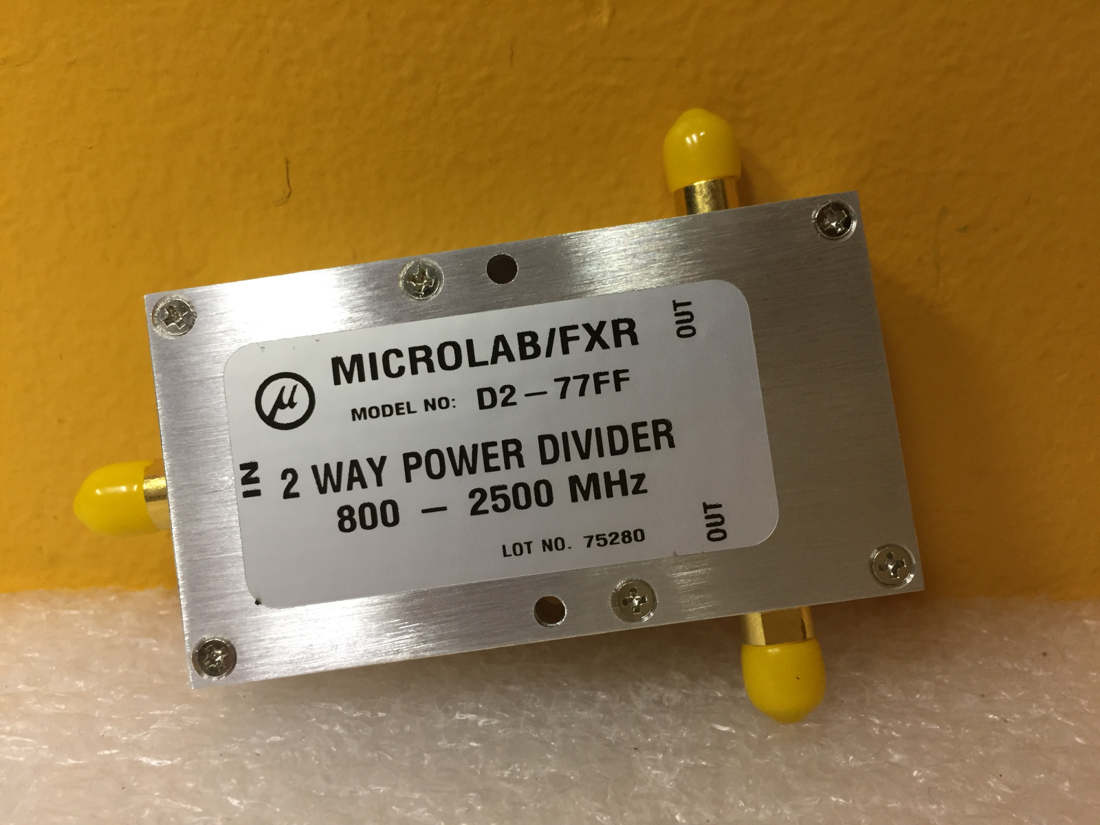 Microlab / FXR D2-77FF, 800 to 2500 MHz, 5 W, SMA (F) Coax Power Splitter, New! | eBay