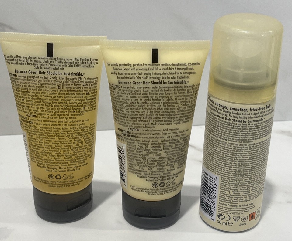 Alterna Bamboo Smooth Anti-Frizz Shampoo, Conditioner, Anti-Humidity ...