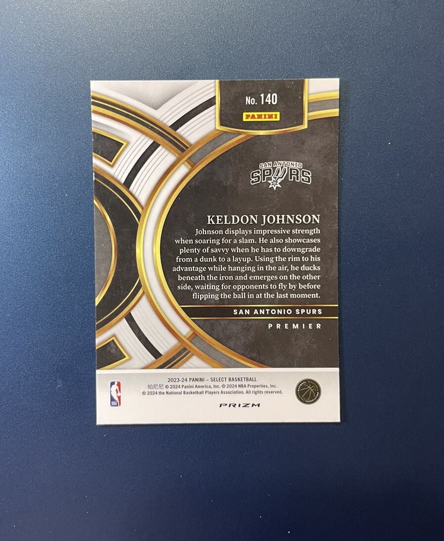 Keldon Johnson 2023-24 Panini Select Basketball Blue Prizm #140 | eBay