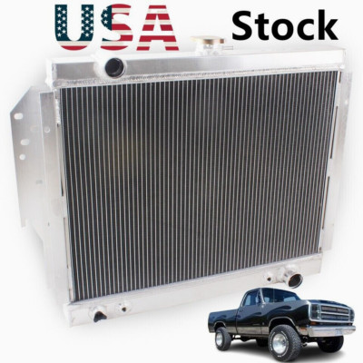 For 79-93 Dodge D150 D250 D350 W150 W250 Ram 5.2 5.9L V8 3 Row Aluminum ...