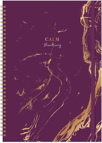 A4 Calm Thinking Ruled Notebook Journal Undated Diary Spiral Bound ...