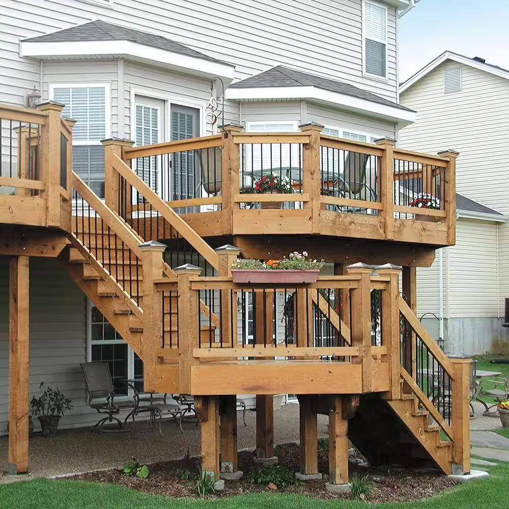 8 Step Ground Contact Pressure Treated Pine Stair Stringer for Decks ...