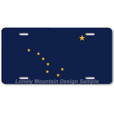 Alaska State Flag Inspired Art FLAT Aluminum Novelty Auto License Tag ...