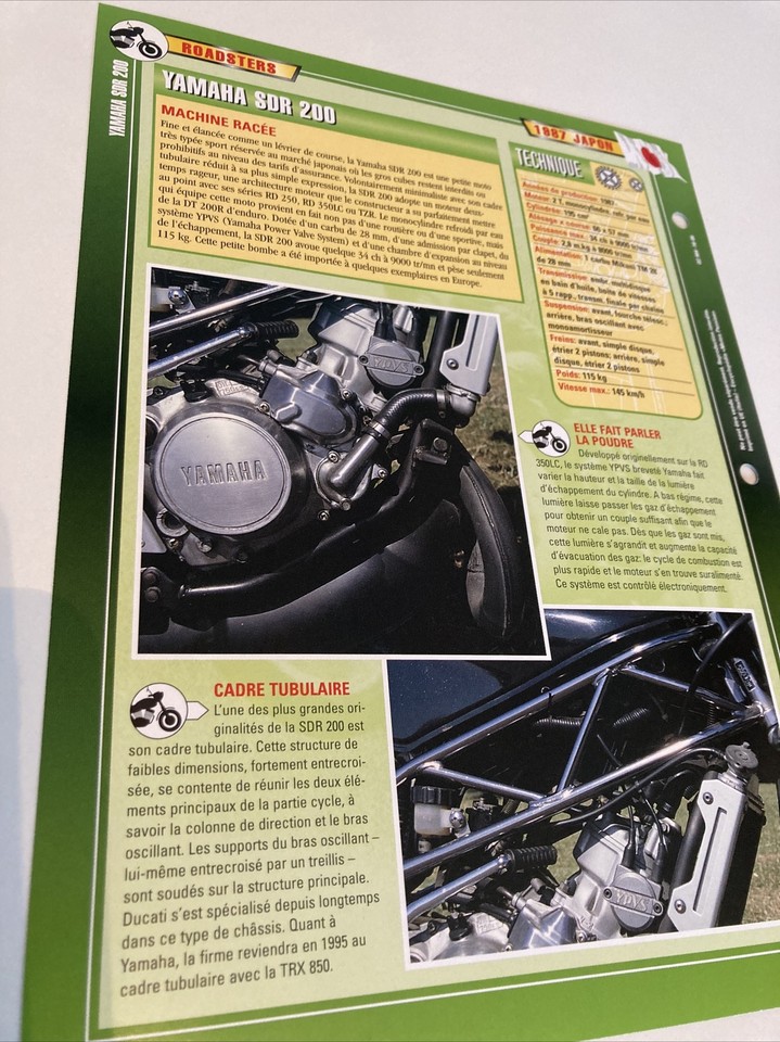 Yamaha SDR200 1987 200 SDR Motorcycle Passion Collection Atlas | eBay