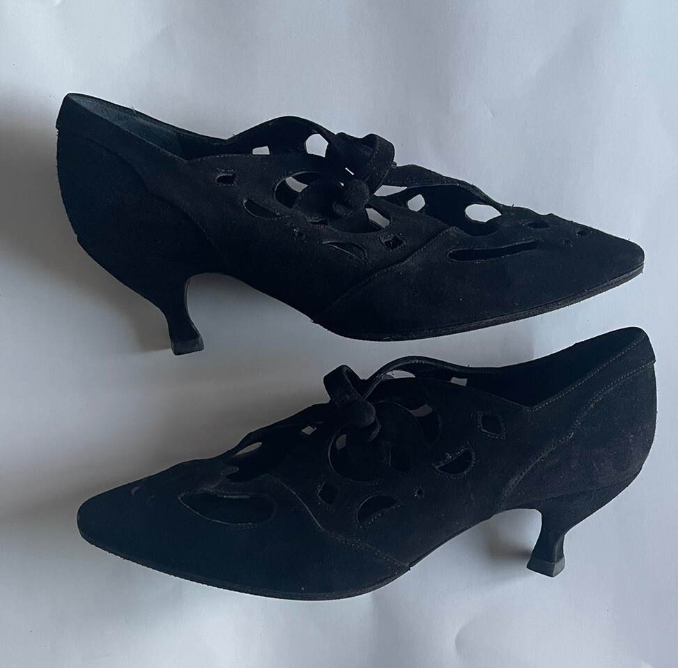 Rare! Romeo Gigli Vintage Suede Shoes With Louis Heel… - Gem