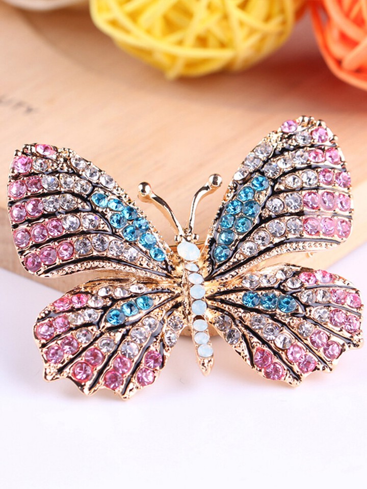 Kristall Frauen Broschen Corsage Brosche Schmetterling Brosche Strass ...