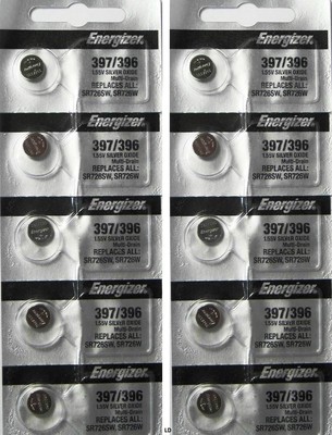 ENERGIZER 397/396 SR726SW SR726W (10 piece) WATCH BATTERY NEW Authorize ...