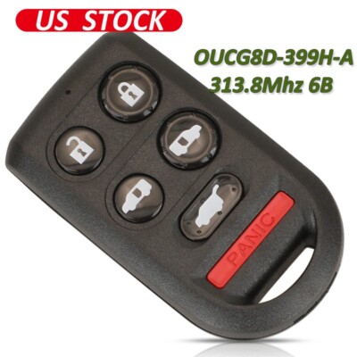 6 BUTTON REMOTE KEYLESS ENTRY KEY FOB FOR 2005-2010 HONDA ODYSSEY ...