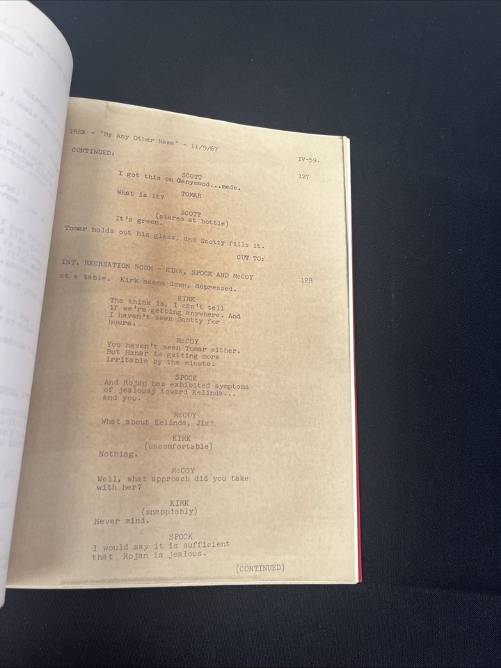 1967 STAR TREK Original Series Script “By Any Other Name” Edit Script ...