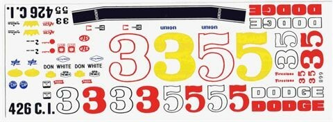 Fred Cady 668 #3/#5 Dodge 1968-69-Don White USAC decal | eBay