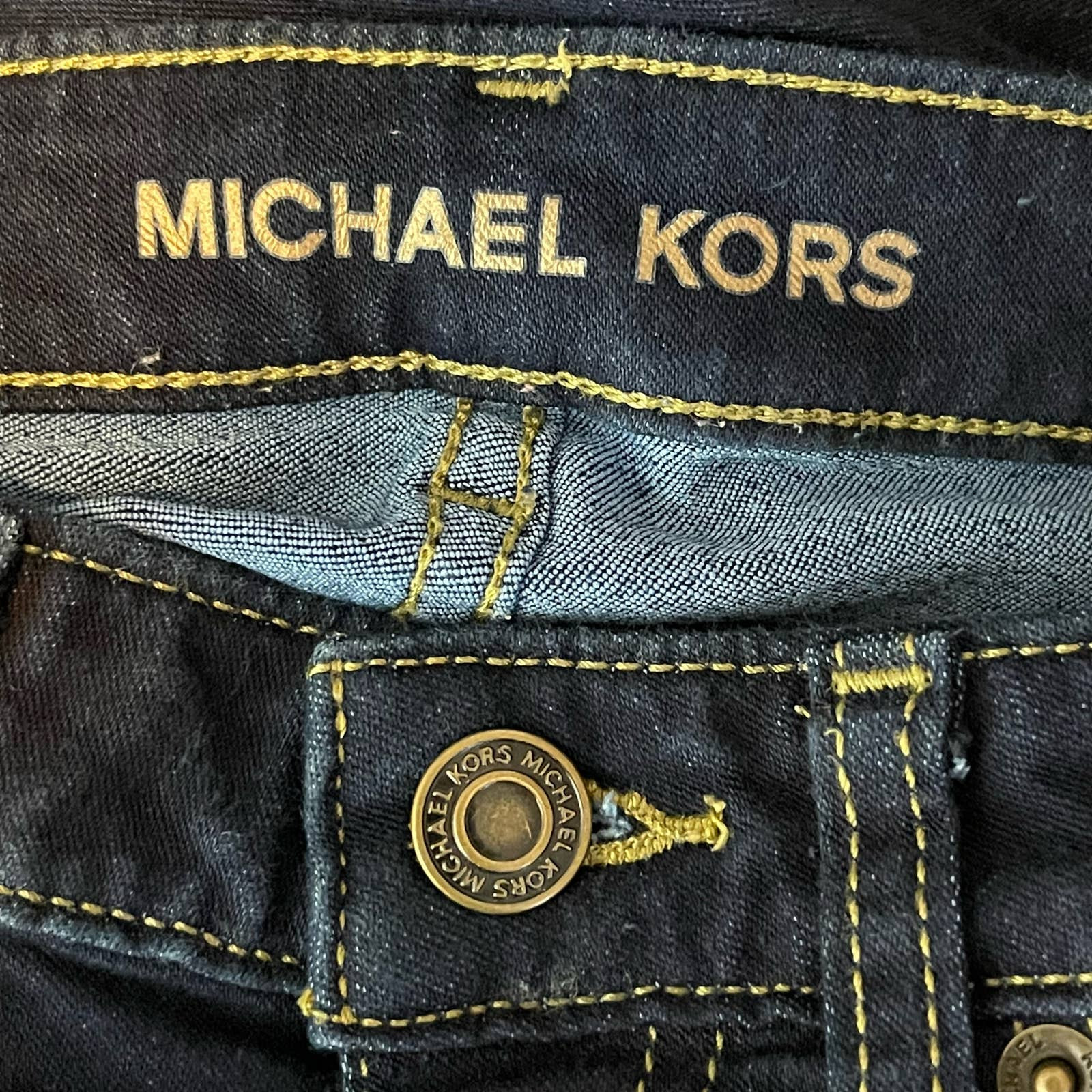 Michael Kors MK Blue Izzy Skinny Jeans Size 6 - Gem