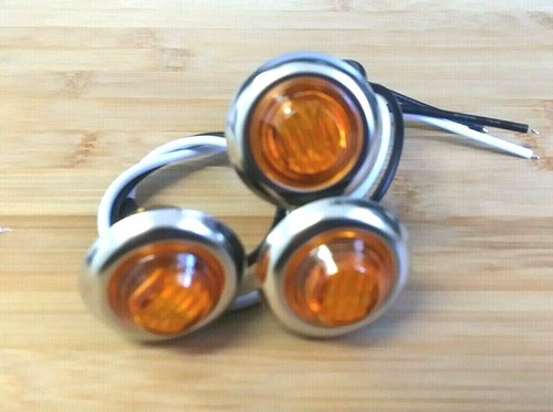 3 BBT Waterproof 12 volt Amber LED Stainless Steel RV Lights | eBay