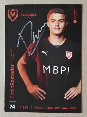 7775 Elmin Rastoder FC Vaduz 2022/23 Autogrammkarte original signiert ...