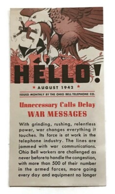 Ww2 Ohio Bell War Messages Card | eBay