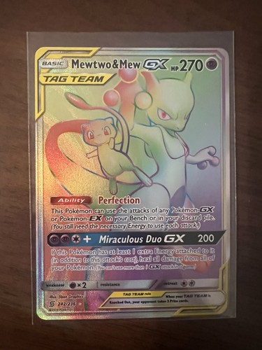 Mewtwo & Mew GX (Secret) 242/236 Sm-Unified Minds Holo | eBay