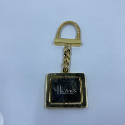 Rare Harrods Knightsbridge London Department Store Gold Tone Keychain ...