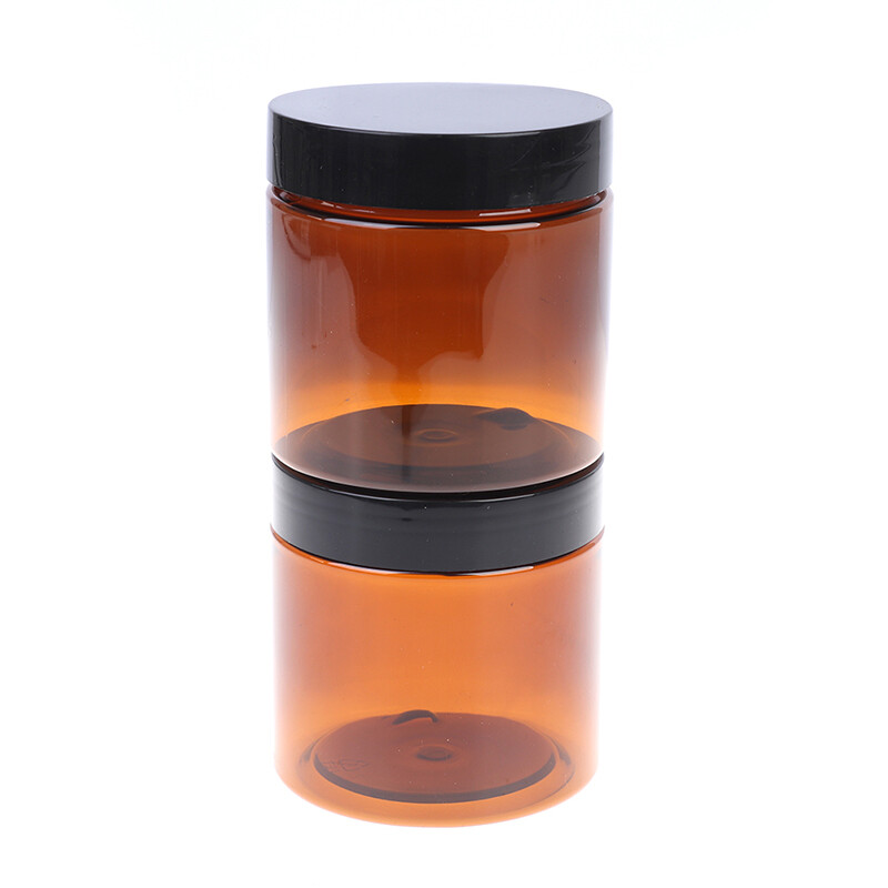 200ml Amber Brown Cosmetic Face Cream Bottles Lip Balm Sample Container ...