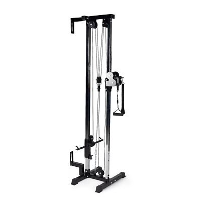 Titan Fitness Tall Wall Mounted Pulley Tower, 84.5" Plate Loaded Cable ...