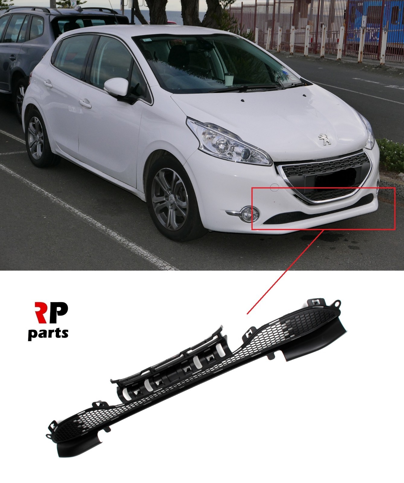 FOR PEUGEOT 208 2012- 15 FRONT BUMPER LOWER GRILLE BLACK HIGH QUALITY ...