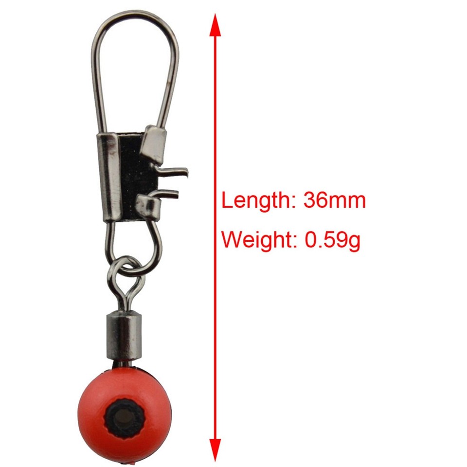 100pc Fishing Sinker Slide Swivel Hard Plastic Interlock Swivel Snap ...