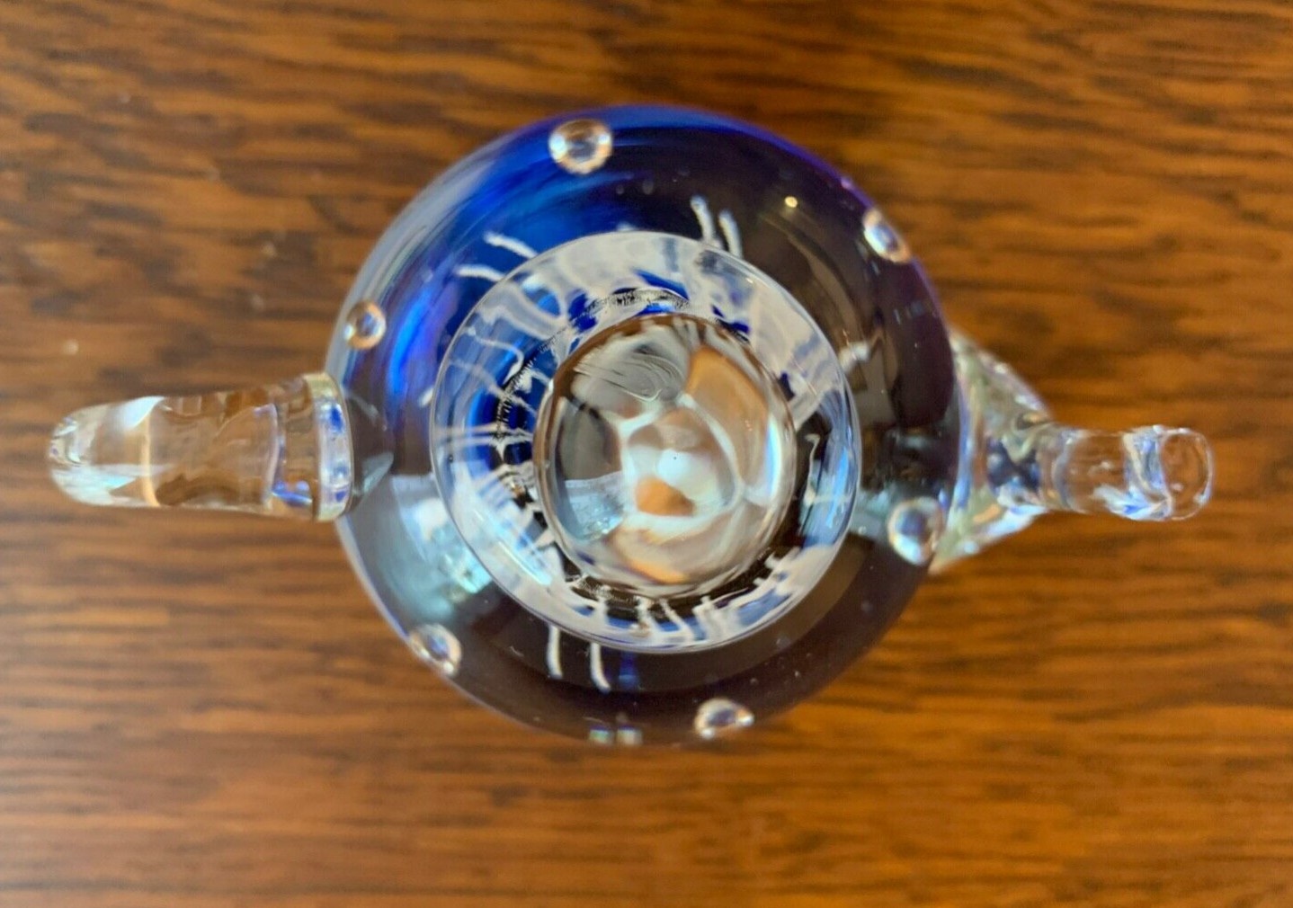 Dynasty Gallery Heirloom Collectibles Blue Glass Teapot paper weight 4 ...